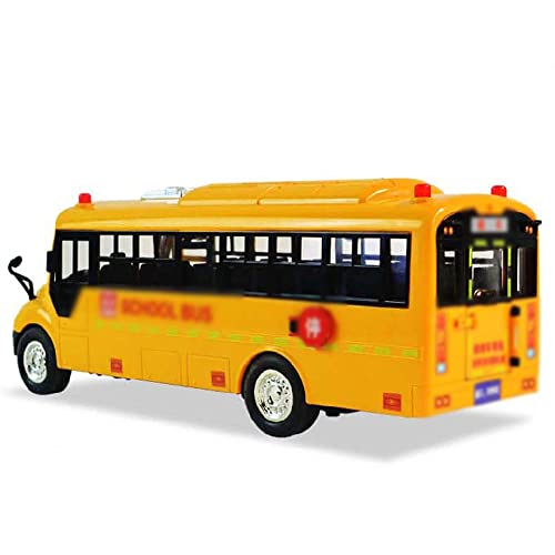 LZYDQP Diecast Yellow Bus Toy for Kids - Pull Back Car with Cool Opening Doors and Rubber Tires - Durable Diecast Metal - Birthday for Boys and Girls