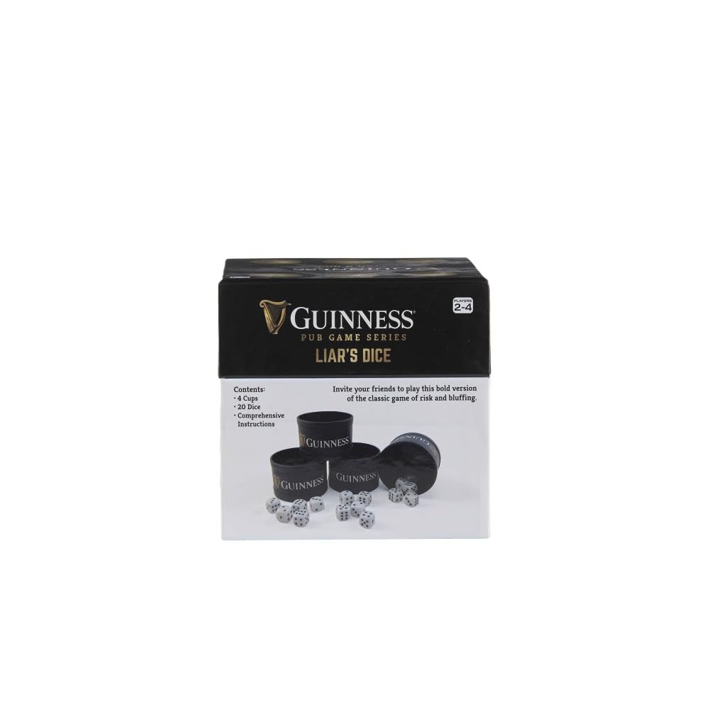 Front Porch Classics | Guinness Pub Games Series Liar's Dice, Traditional Pub Dice Game Officially Licensed by The Makers of Guinness Stout Beer