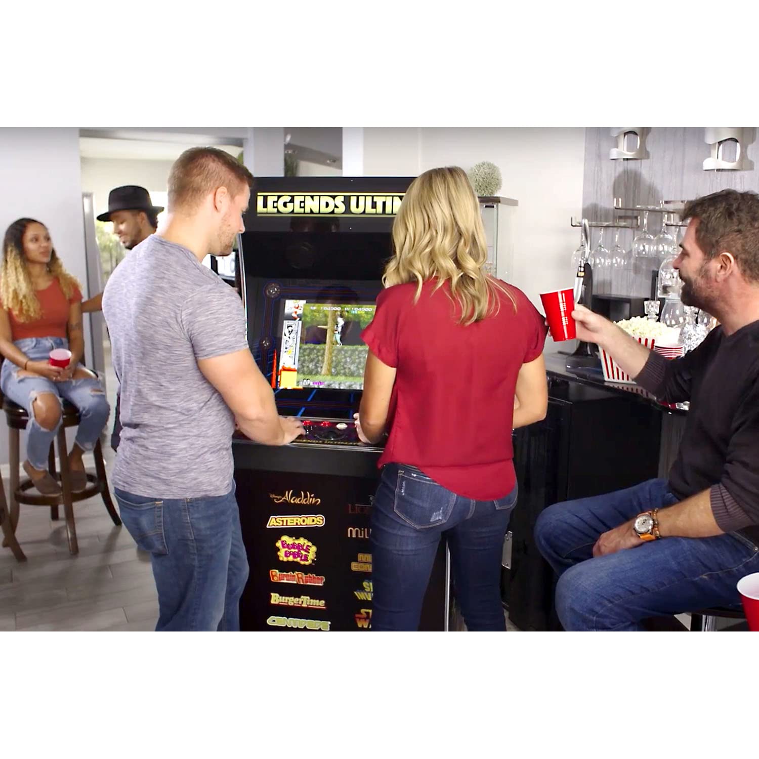 Legends Ultimate Arcade, Full Size Game Machine, Home, Classic Retro Video Games, Over 300 Licensed Arcade and Console Games, Action Fighting Puzzle Sports & More, WiFi, HDMI, Bluetooth