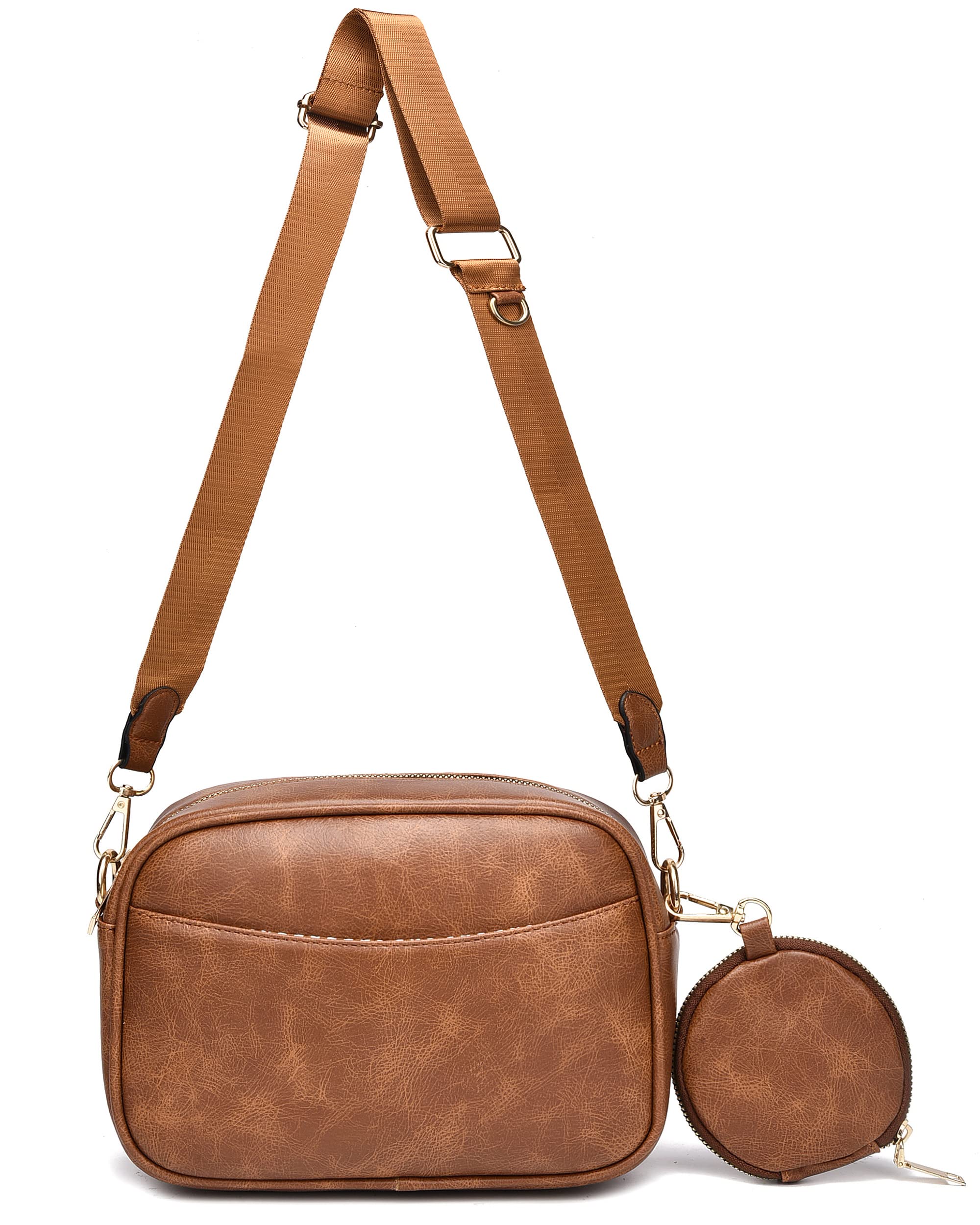 Barsine Crossbody Bags for Women Small Vegan Leather Purses with Coin Purse