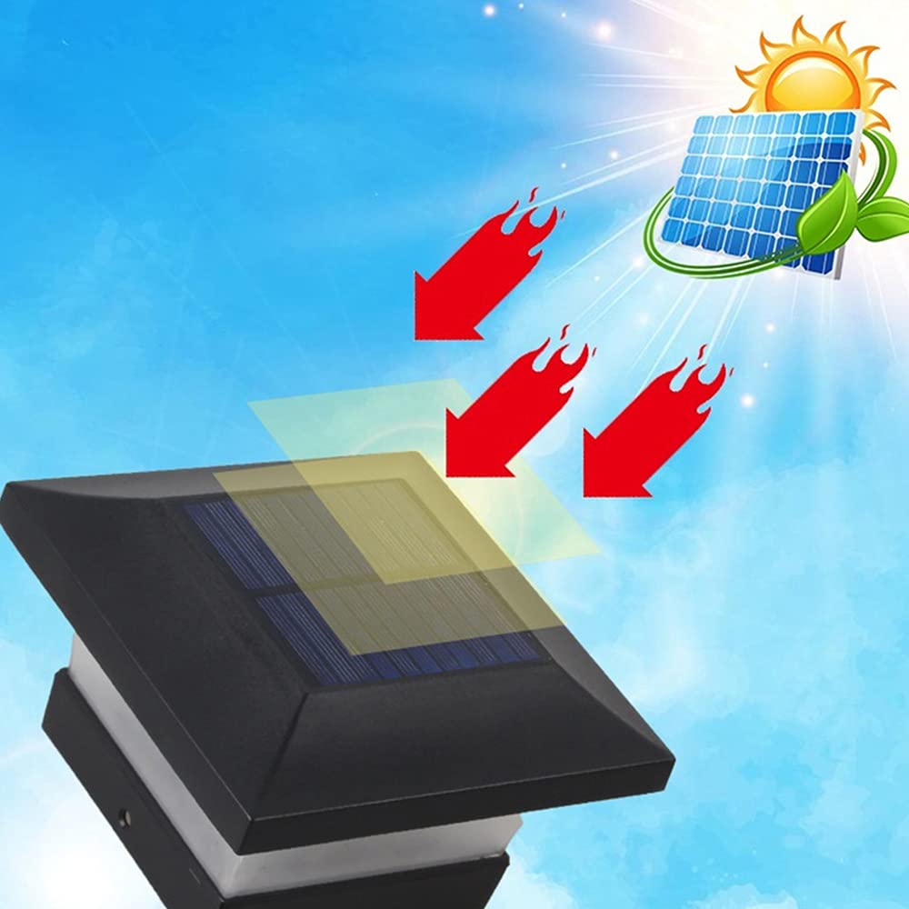 ZHUANYIYI Outdoor Solar Garden Column Headlights, Wall Gate Column Lighting, Home Garden Pavement Waterproof Landscape Lights