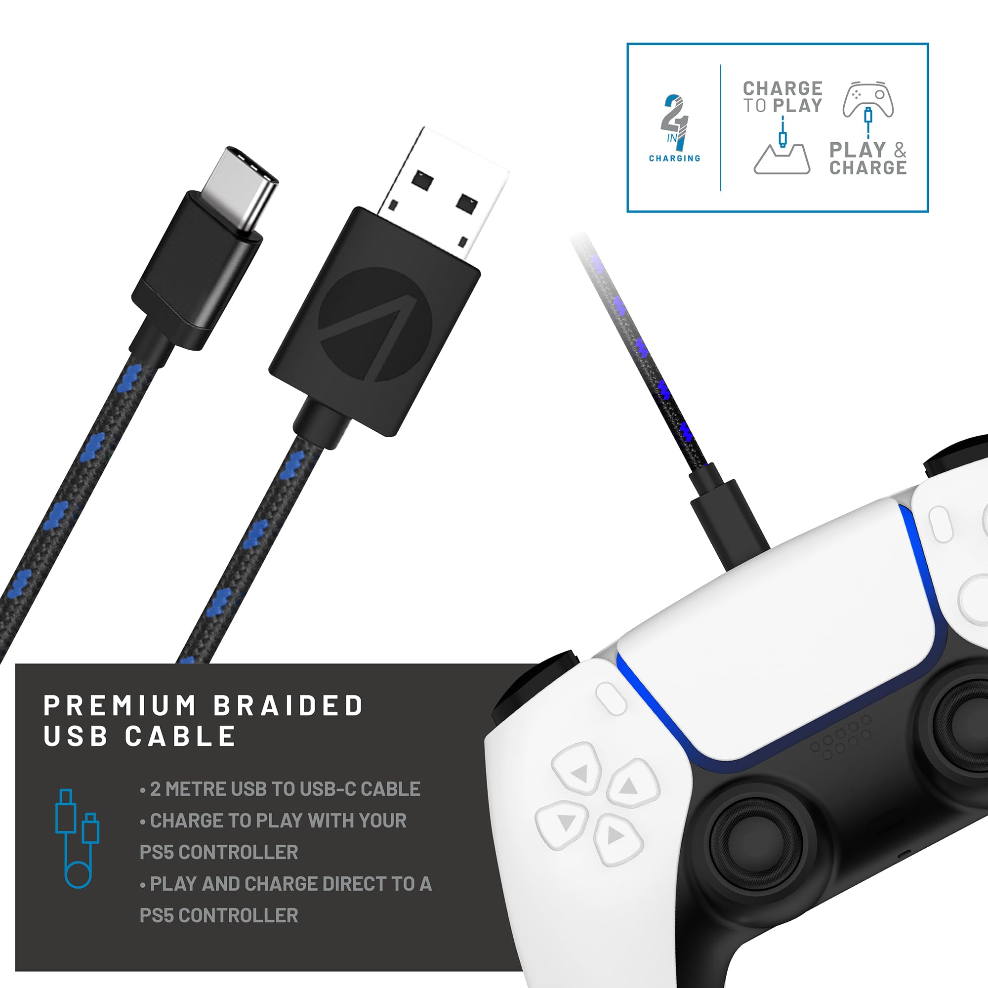 Stealth SP-C100 V Twin Charging Dock with Play & Charge Cable for PS5 (PS5)