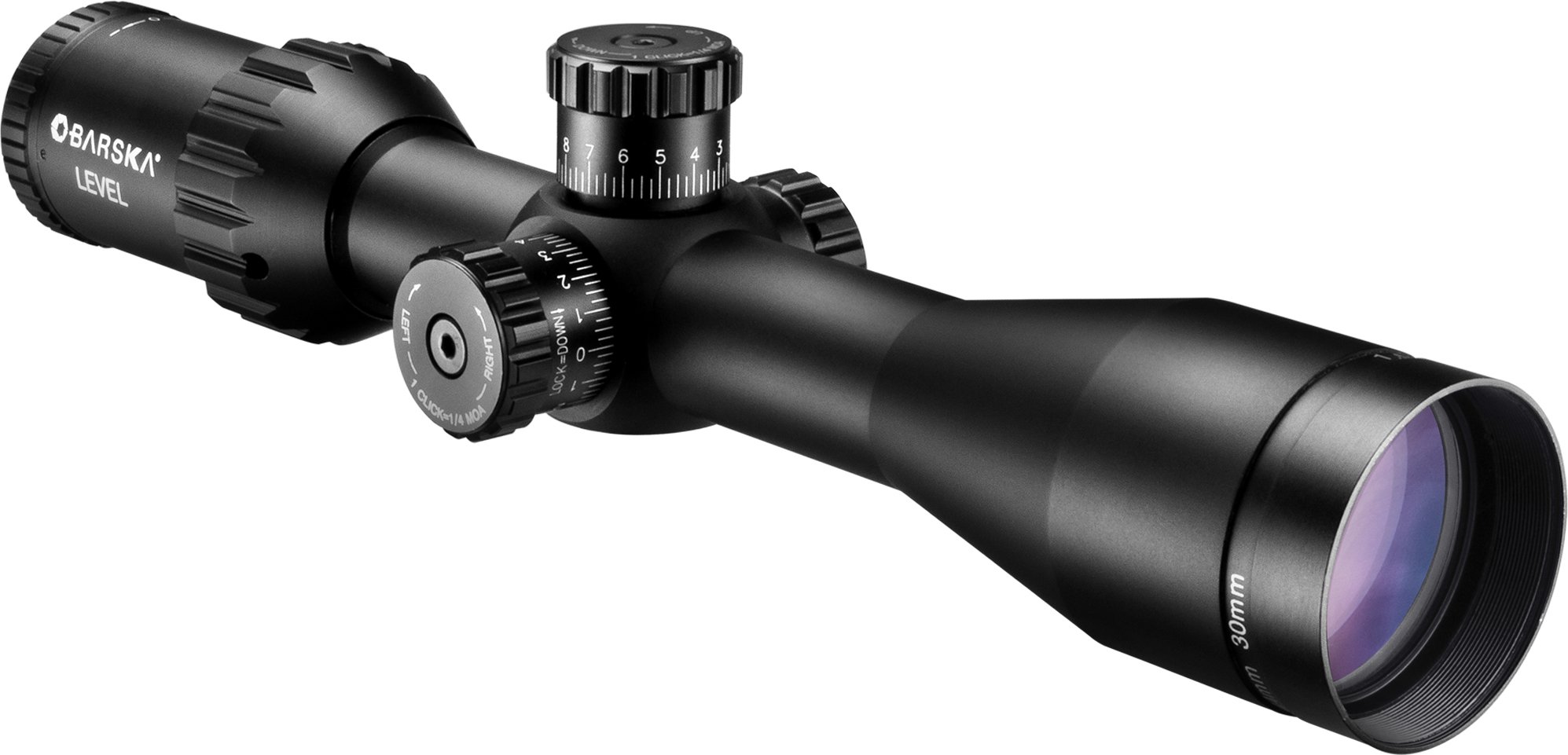 Barska AC12784 Level Scope 4-16x50 with FMC Lens and Illuminated Mil-Dot Reticle, 30mm Tube