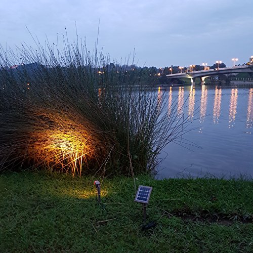 HEX 30X Twin Solar Spotlight Warm White LED Waterproof Dimmable Dusk to Dawn for Outdoor Garden Yard Landscape Pathway Downlight Uplight