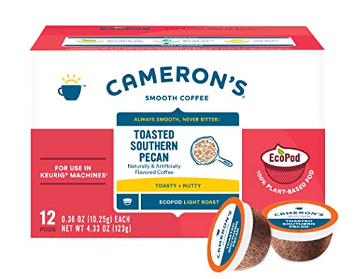 Cameron's Coffee Single Serve Pods, Flavored, Toasted Southern Pecan, 12 Count (Pack of 1)
