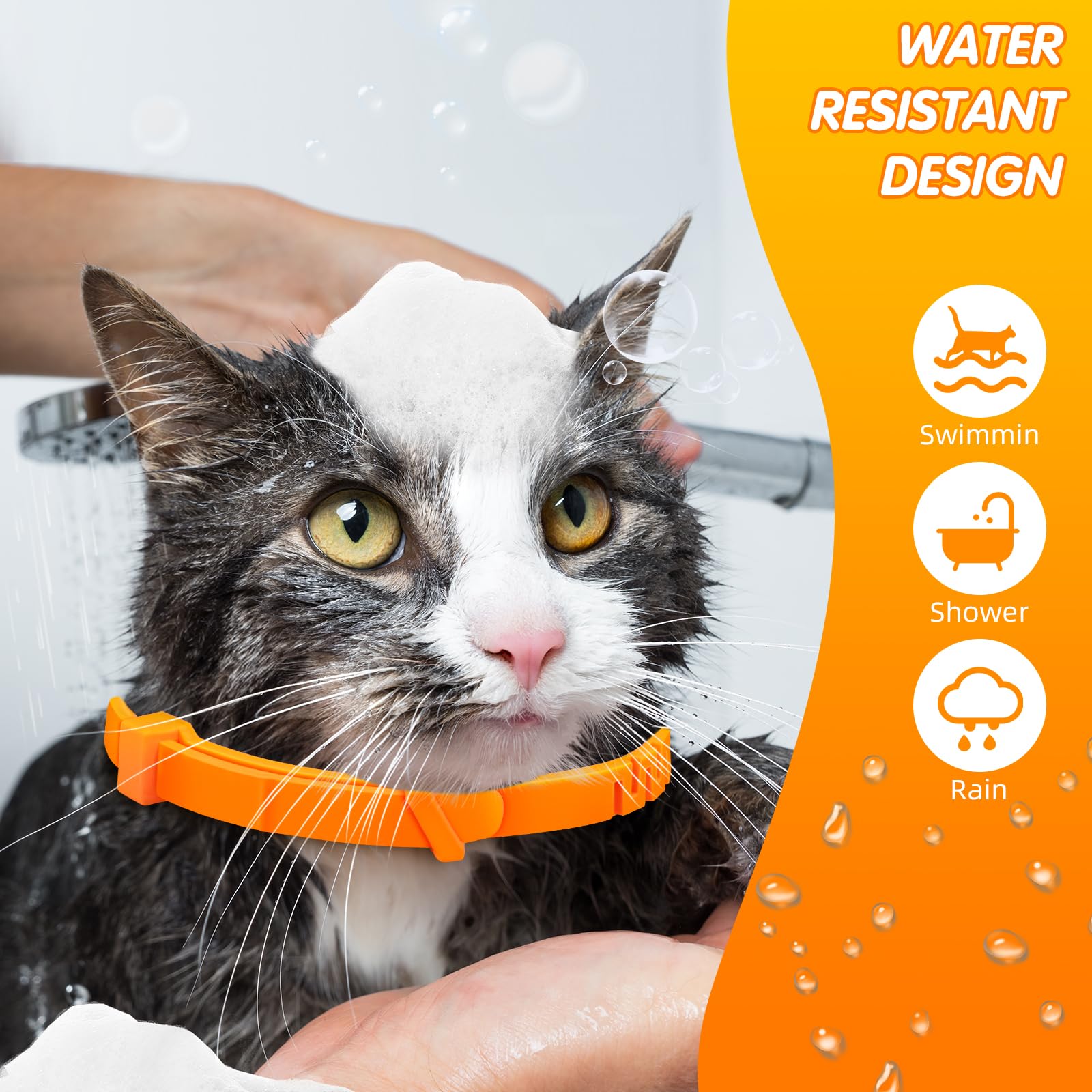 Calming Collar for Cats, Pheromone Collar for Cats, Anxiety Relief for Pets, 60-Day Long Calming Effect, Relief Anxiety Stress Separation - Suitable for Small, Medium, and Large Cats, 4 Pack