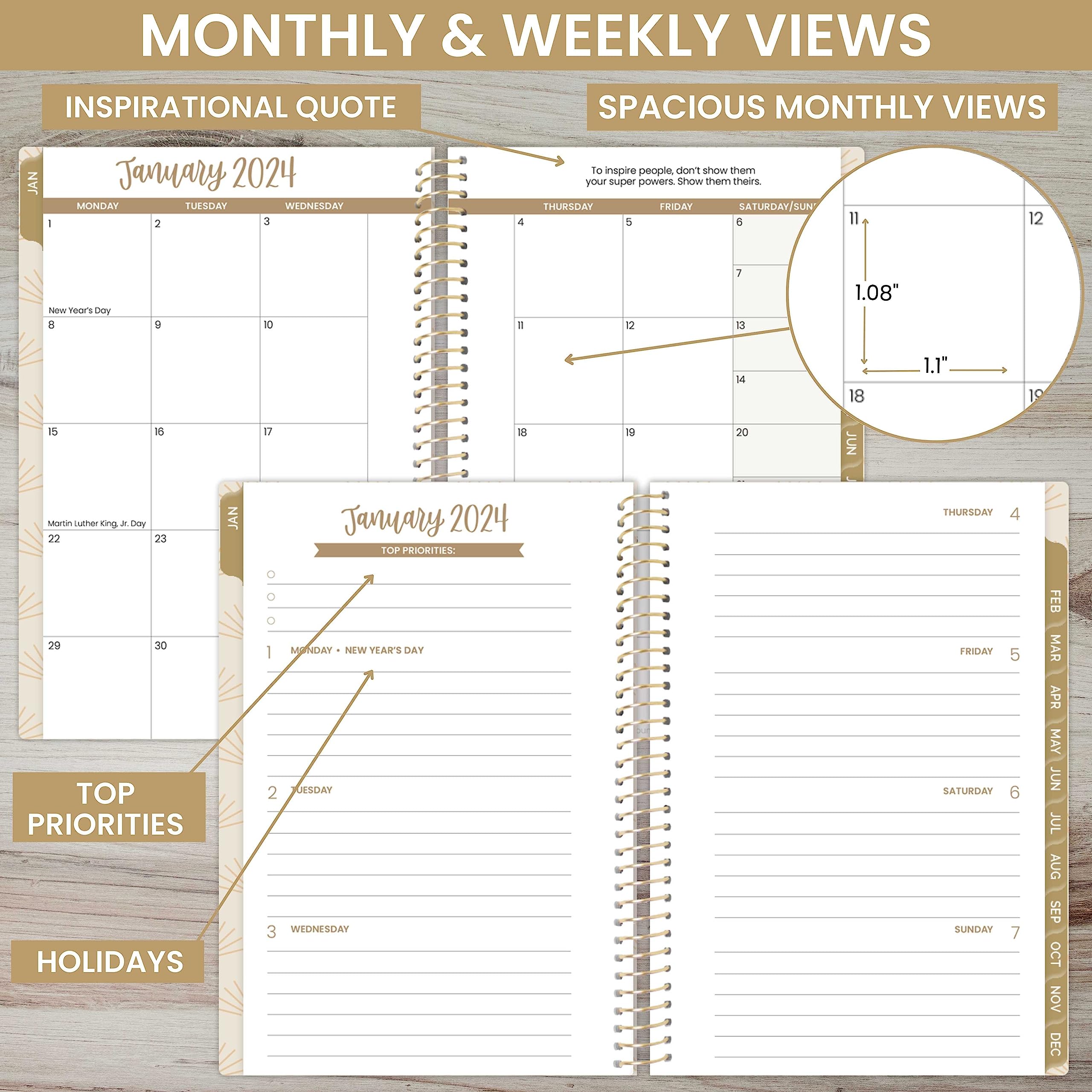 bloom daily planners 2024 Pocket Planner - 4” x 6” - (January 2024 - December 2024) - MINI Weekly/Monthly Agenda Organizer & Calendar Book - Cleerely Stated