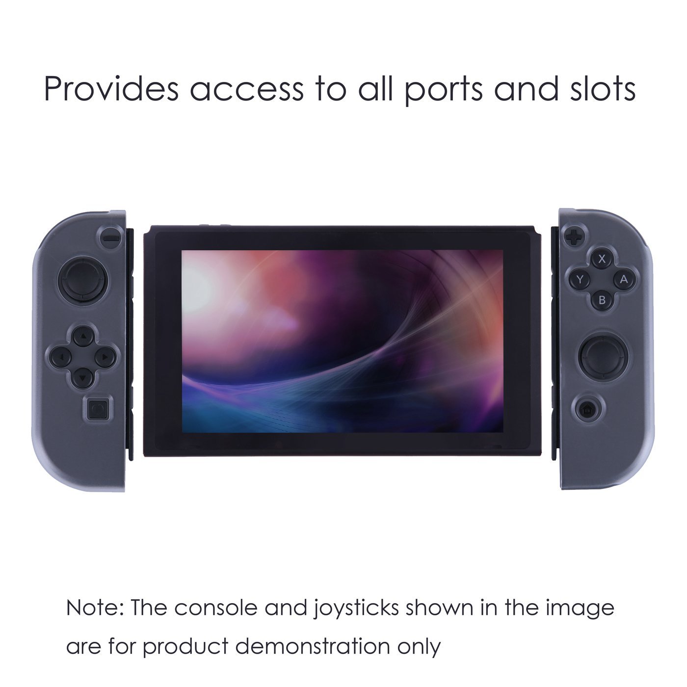 HDE Protective Cover for Nintendo Switch Joy-Con Controller Plastic Protectors Snap On Shell with Comfort Contoured Back (Clear)