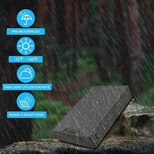 Camojojo Double Trail Camera Solar Panel 12V/1A 5.5V/1.5A Foldable Solar Charger Kit Waterproof IP66 with Build-in 3000mAH Rechargeable Lithium Polymer Battery Hunting Accessory