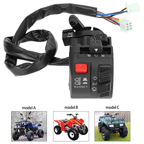 FVRITO 5 Function 9 Wire Left Starter Kill Light Choke Switch Assembly for 150cc 200cc 250cc 300cc TaoTao RoKeta Coolster ICEbear Yamoto Jetmoto Kazuma Vitacci Peace Baja Chinese ATV Quad 4 Wheeler