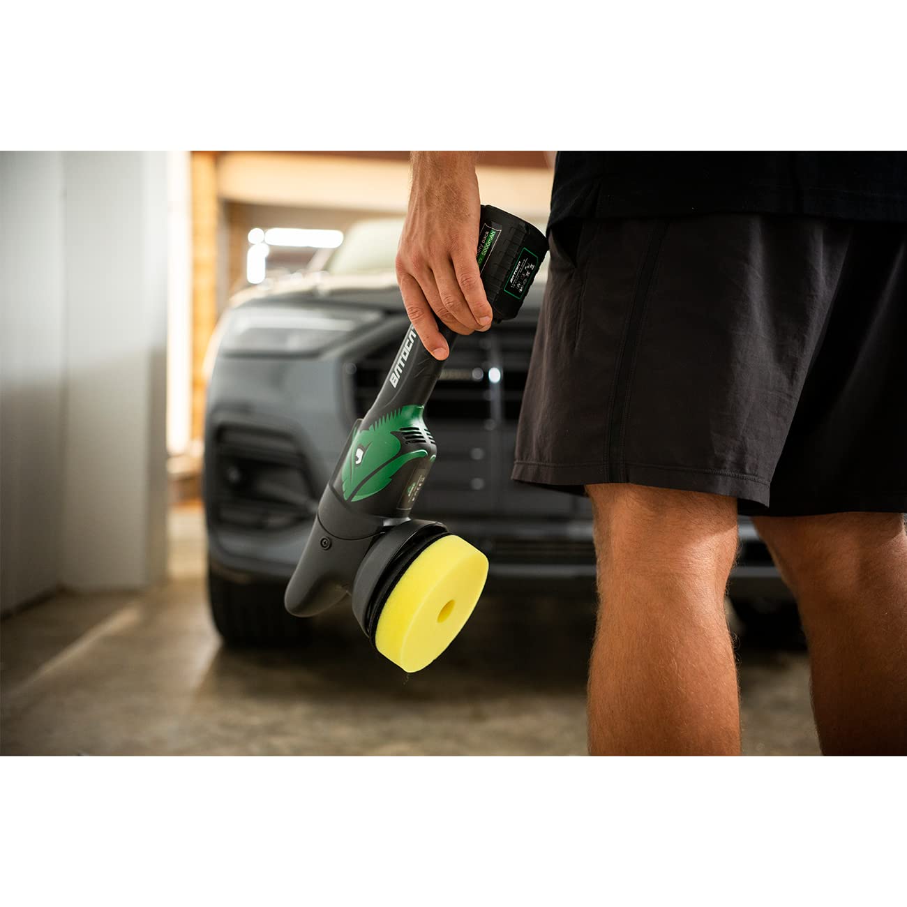 BATOCA S2 Cordless Random Orbital Polisher Buffer, 2Pcs 4.0Ah Batteries, LCD Display with 6 Variable Speed 2000- 4500 RPM Wireless Car Polishing Kit for Car Detailing, Polishing, Waxing, Cleaning