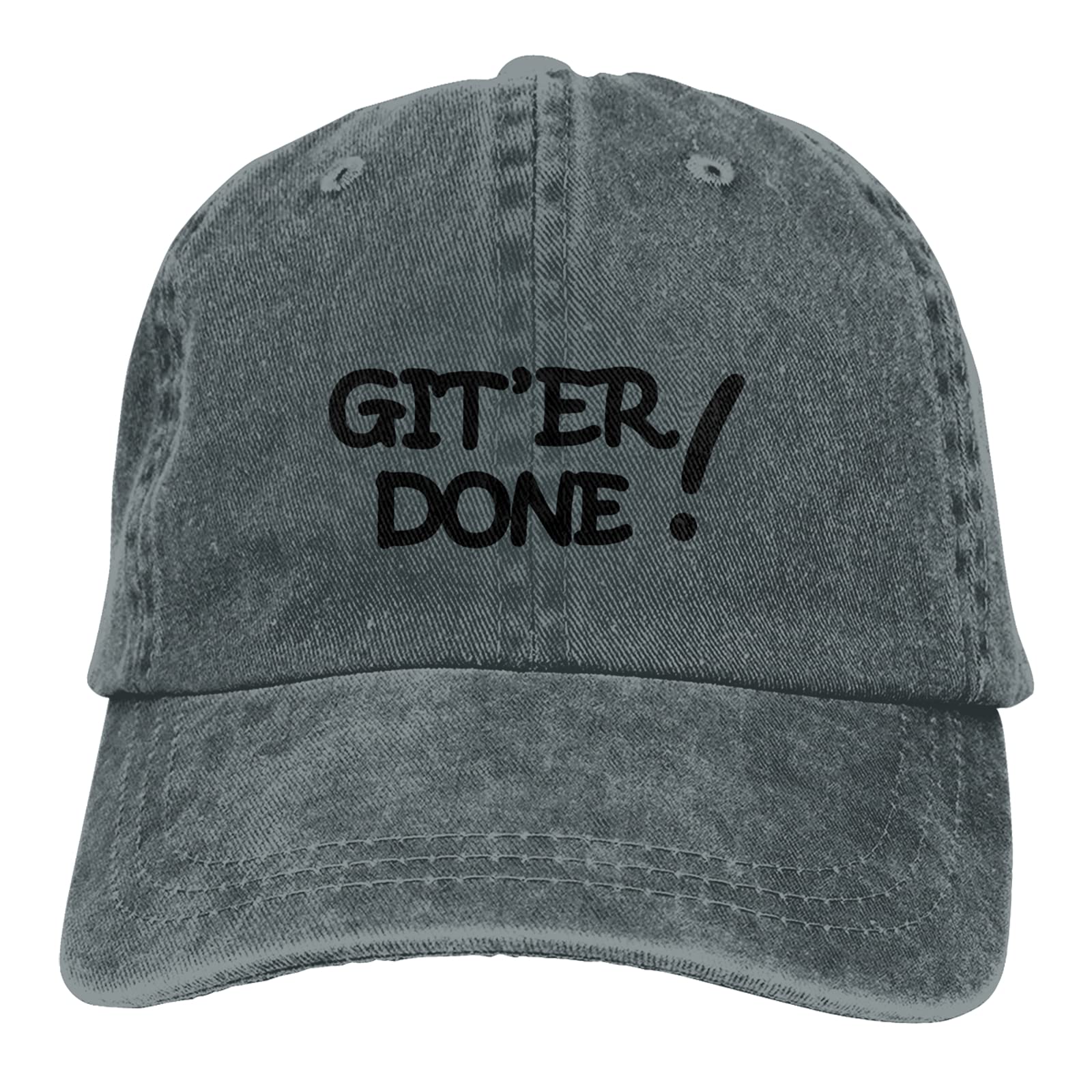 Bailunder Get Er Done Slogan Cowboy Hats Unisex Adjustable Vintage Baseball Caps Deep Heather, 6-8