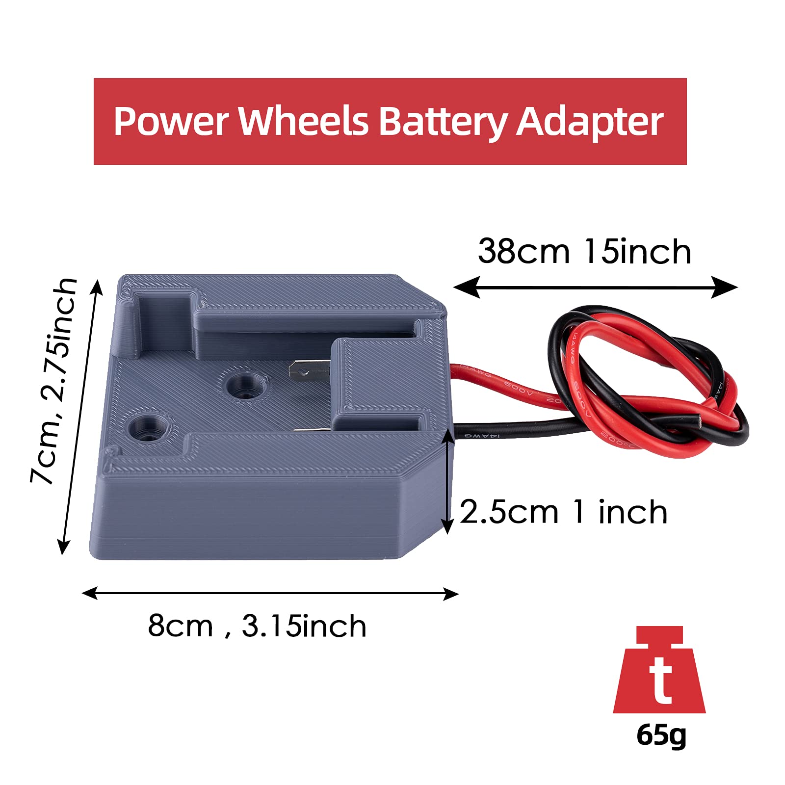 Battery Adapter for Milwaukee M18 Battery 18V Dock Power Mount Connector 14 Gauge Robotics(DIY)
