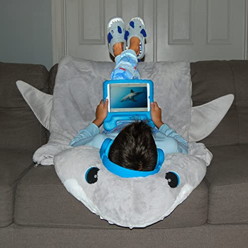 Dearfoams unisex child Clog Slipper, Shark, 1 Big Kid US