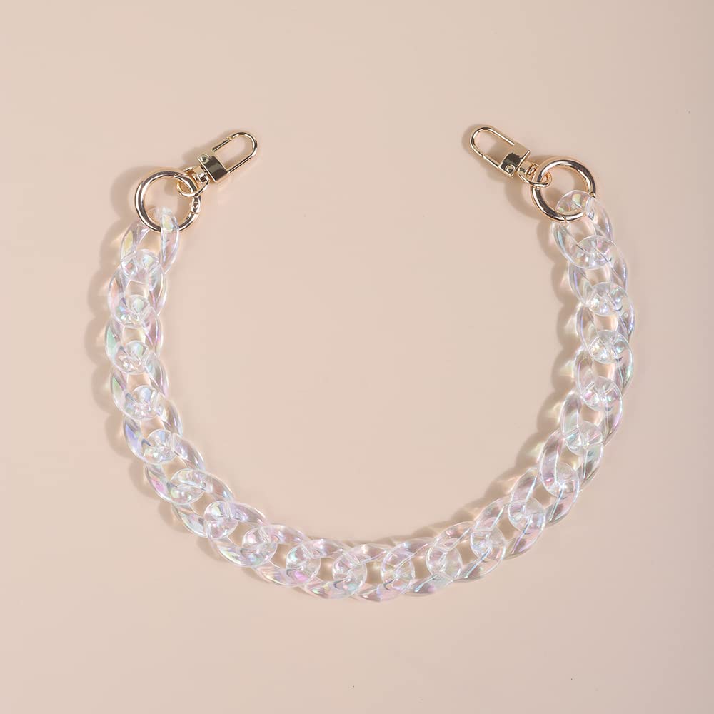 Wiwpar Acrylic Bag Straps Bag Chains Shoulder Straps Replacement Chain Strap for Women's Handbags