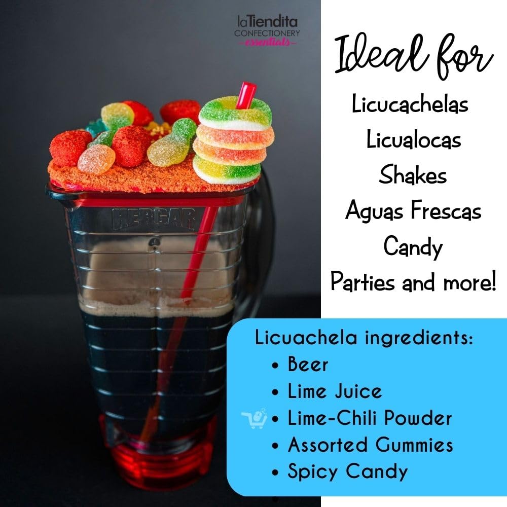 LA TIENDITA ESSENTIALS 4-pack Blender Plastic Jar 42.3 fl oz capacity + Free Reusable Straw