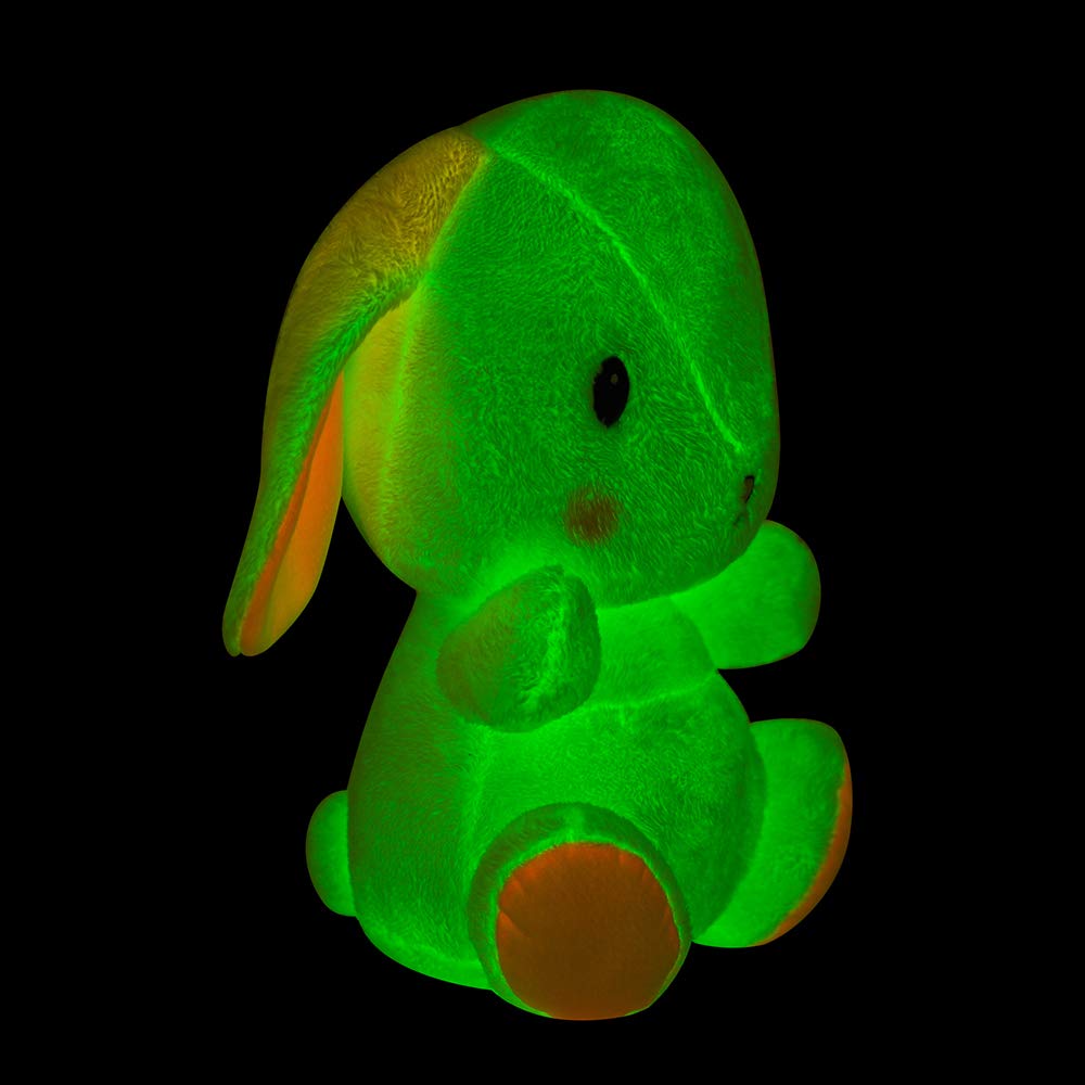 Little Room Naturally Glow in The Dark Bunny Stuffed Animal Plush Toy, 14 Inches (L1001), White