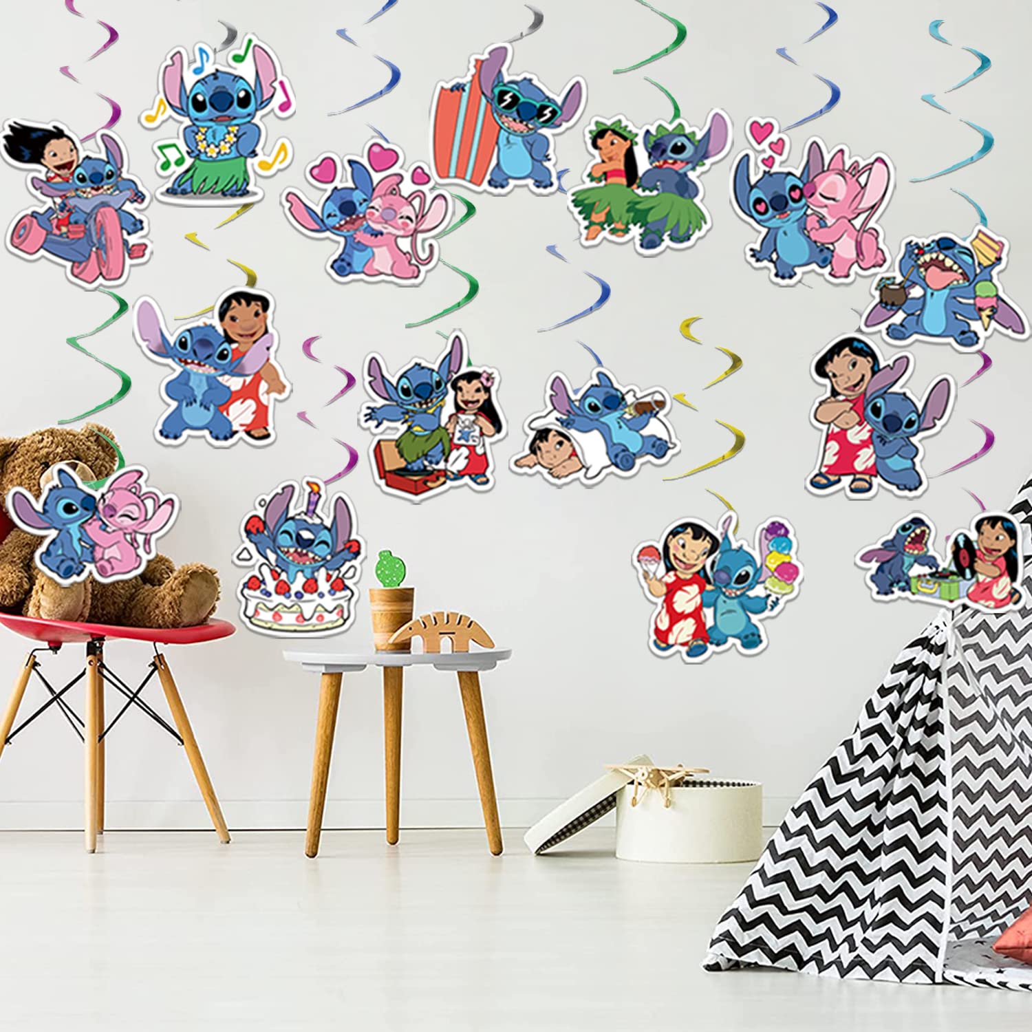 Gkszajo 30Pcs Birthday Decorations Hanging Swirls for Birthday Party Supplies