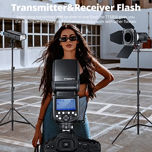 Godox TT685IIS 1/8000s HSS GN Speedlite Flash TTL TCM efficient Conversion Function Built-in Godox 2,4G X System Receiver(TT685IIS for Sony)
