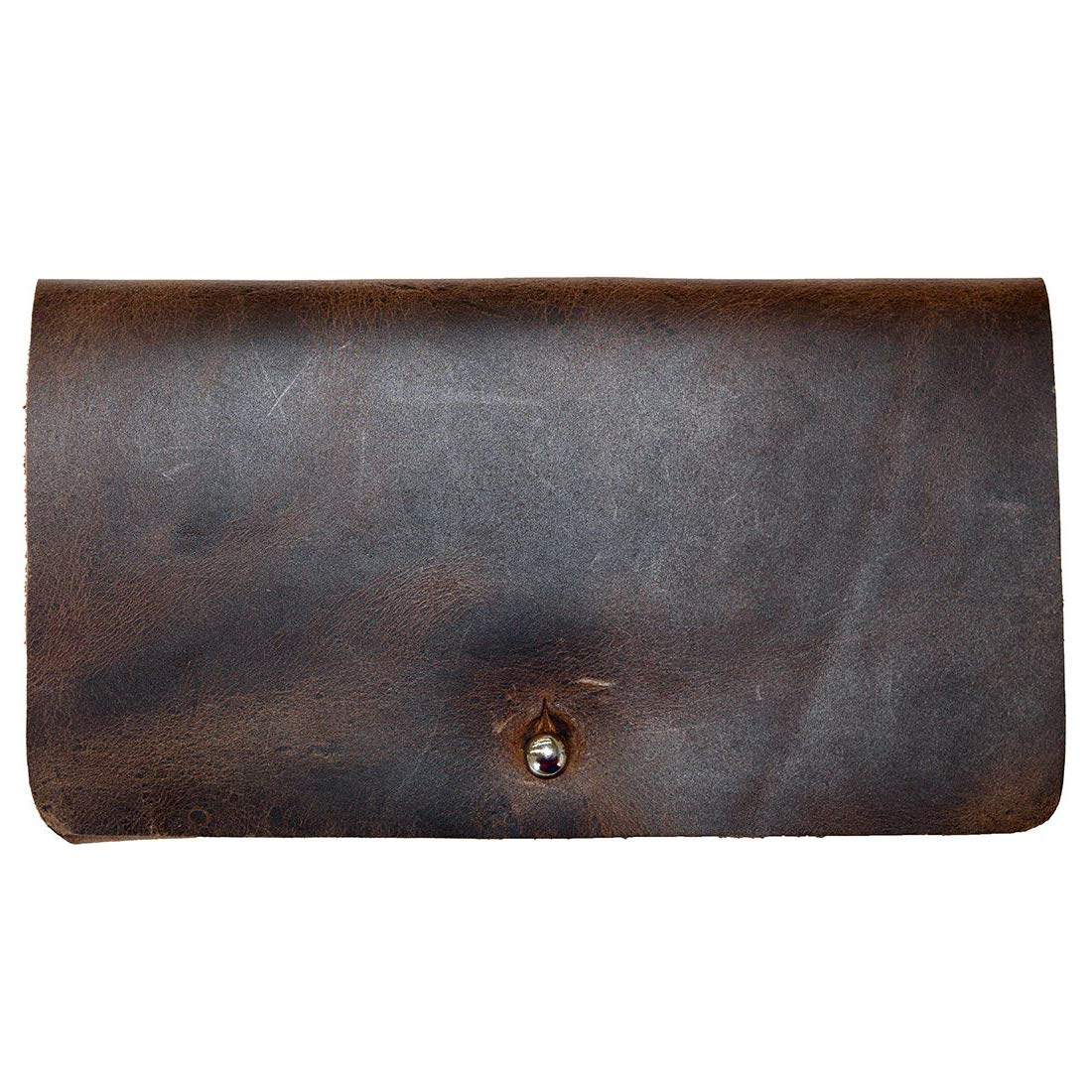 Hide & Drink, Leather Wallet, Holds Up to 4 Cards Plus Flat Bills & Coins/Pouch/Case/Purse/Cash, Handmade :: Bourbon Brown