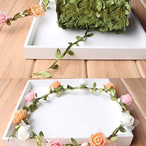 LNIMI Artificial Vines 40 M Fake Hanging Plants Silk Ivy Artificial Leaf Garlands Simulation Foliage Rattan Green Leaves Decorative Home Wall Garden Wedding Party Wreaths Decor