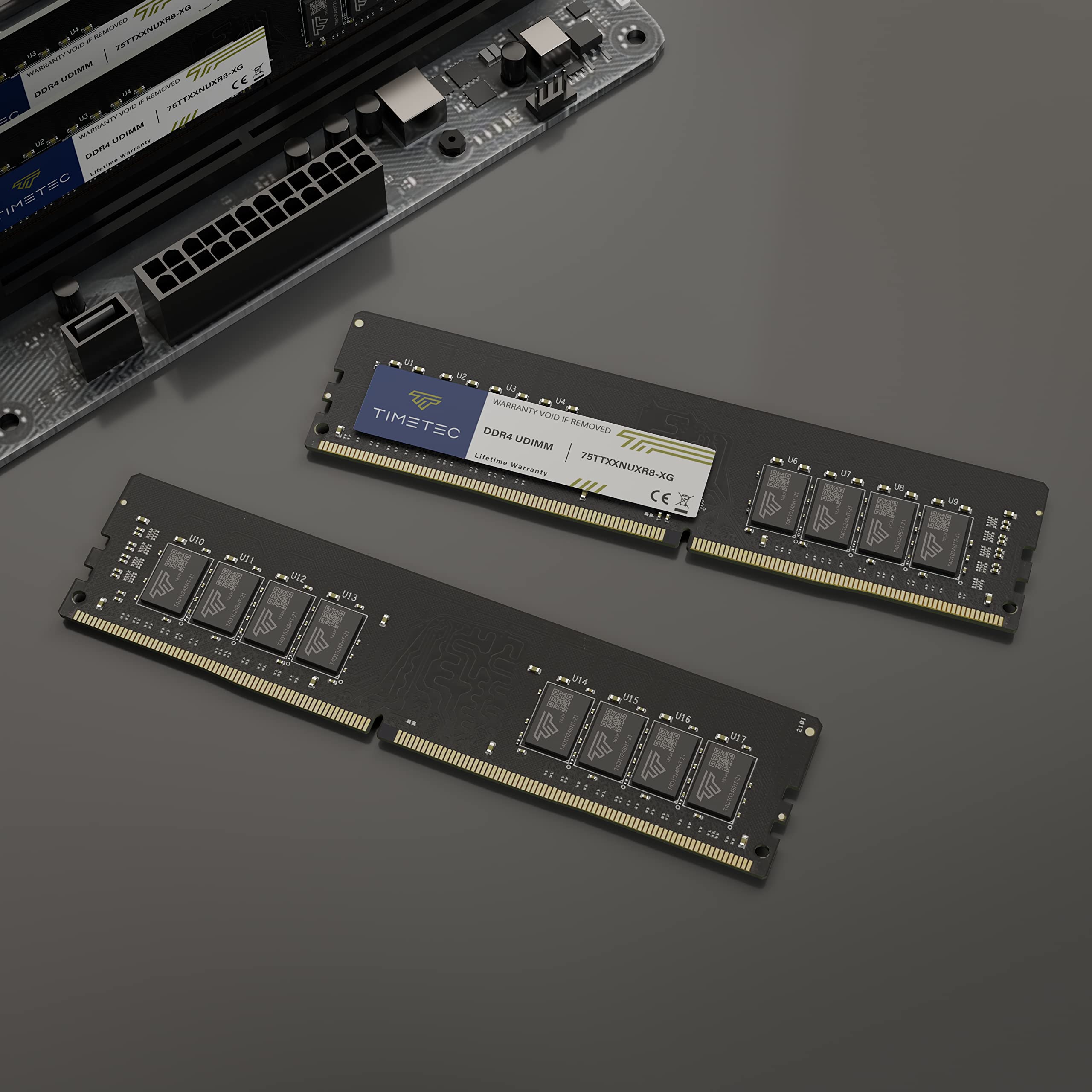 Timetec 32GB KIT(2x16GB) DDR4 2133MHz PC4-17000 Non-ECC Unbuffered 1.2V CL15 2Rx8 Dual Rank 288 Pin UDIMM Desktop PC Computer Memory RAM Module Upgrade (32GB KIT(2x16GB))