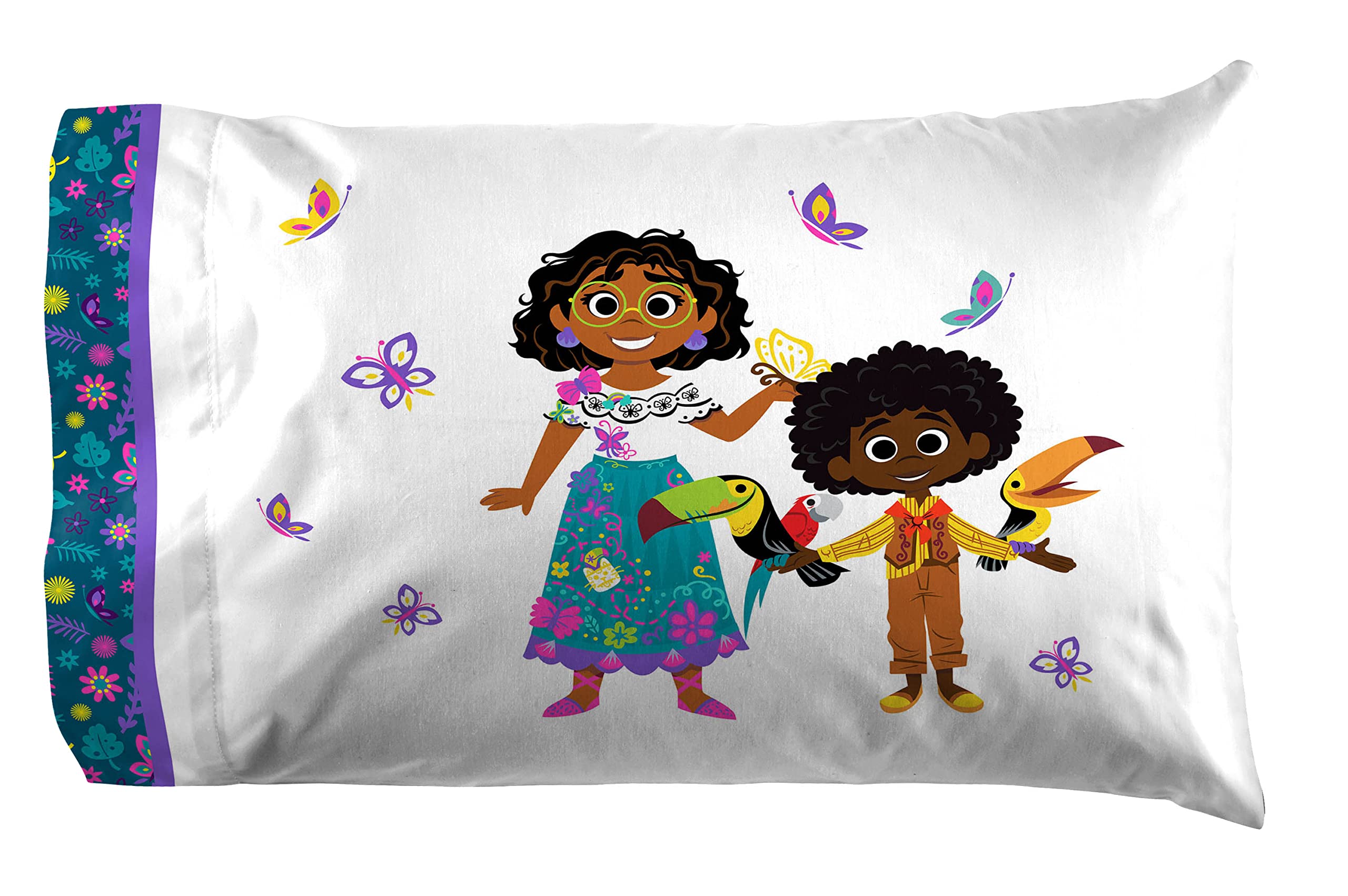 Jay Franco Disney Encanto Sister Magic Full Sheet Set - 4 Piece Set Super Soft and Cozy Kid’s Bedding - Fade Resistant Microfiber Sheets (Official Disney Product)