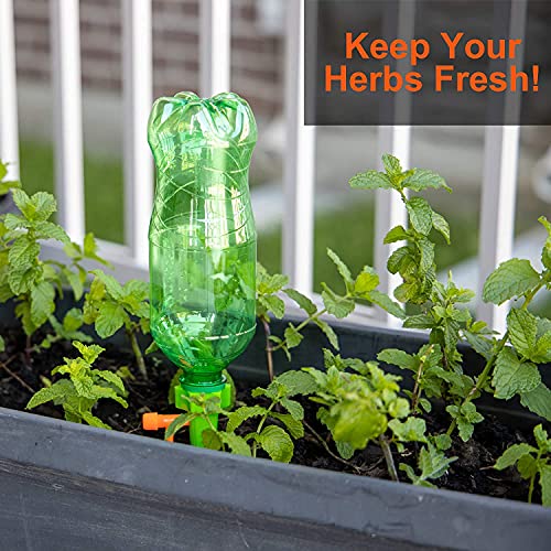 Automatic Plant Self-Watering Devices Irrigation Drippers with Release Control Valve Switch Constant Pressure Flow for Vacation Indoor and Outdoor Gardening Care 15 Pcs