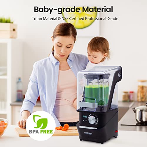 Nuwave Infinity Noise Reduction Blender, Sealed Sound Enclosure, Professional Grade, Digital Controls, 56oz Tritan Jar, Laser-Cut Stainless-Steel -Blades & Heavy-Duty Metal Gears