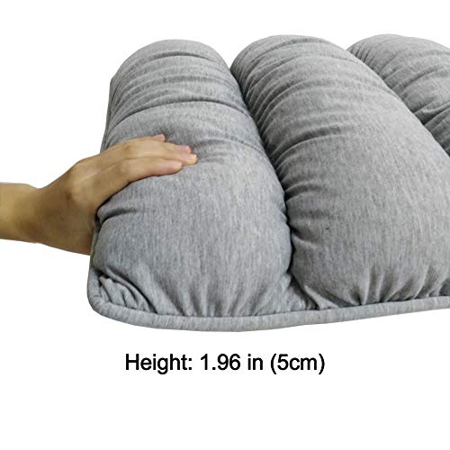 Big Hippo Chair Pads Square Chair Cushion Soft Thicken Seat Pads Cushion Pillow for Office,Home or Car Sitting 17.7" x 16.9"(Grey)
