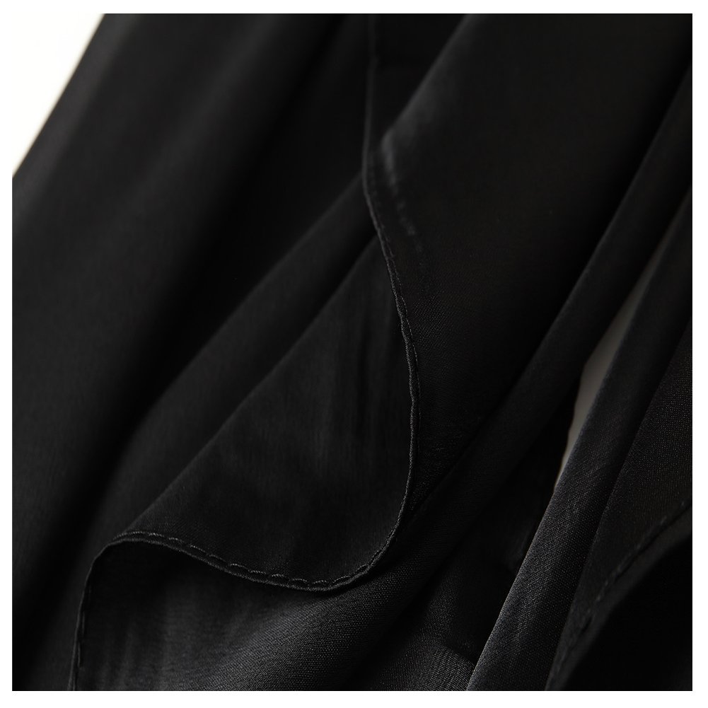 Bellonesc Silk Scarf 100% silk Long Lightweight Sunscreen Shawls for Women (black)