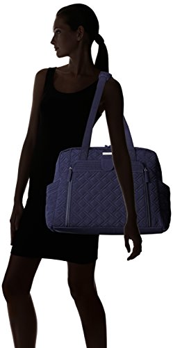 Vera Bradley Women's Microfiber Large Stroll Around Baby Diaper Bag, Classic Navy, One Size