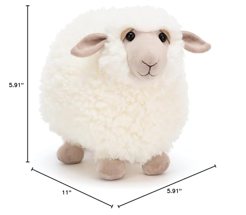 Jellycat Rolbie Sheep Stuffed Animal, Medium 11 inches