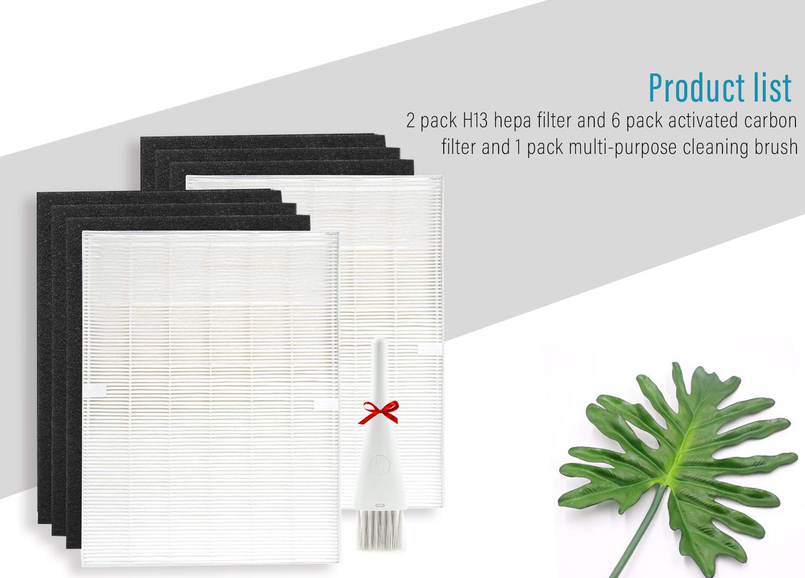 LBLVBNEWD 115115 Replacement Filter A Compatible with Winix PlasmaWave Air Purifier 6300, P300, 5300, 5500, 5300-2, 6300-2, C535 (2 Premium HEPA Filters + 6 Carbon Filters)