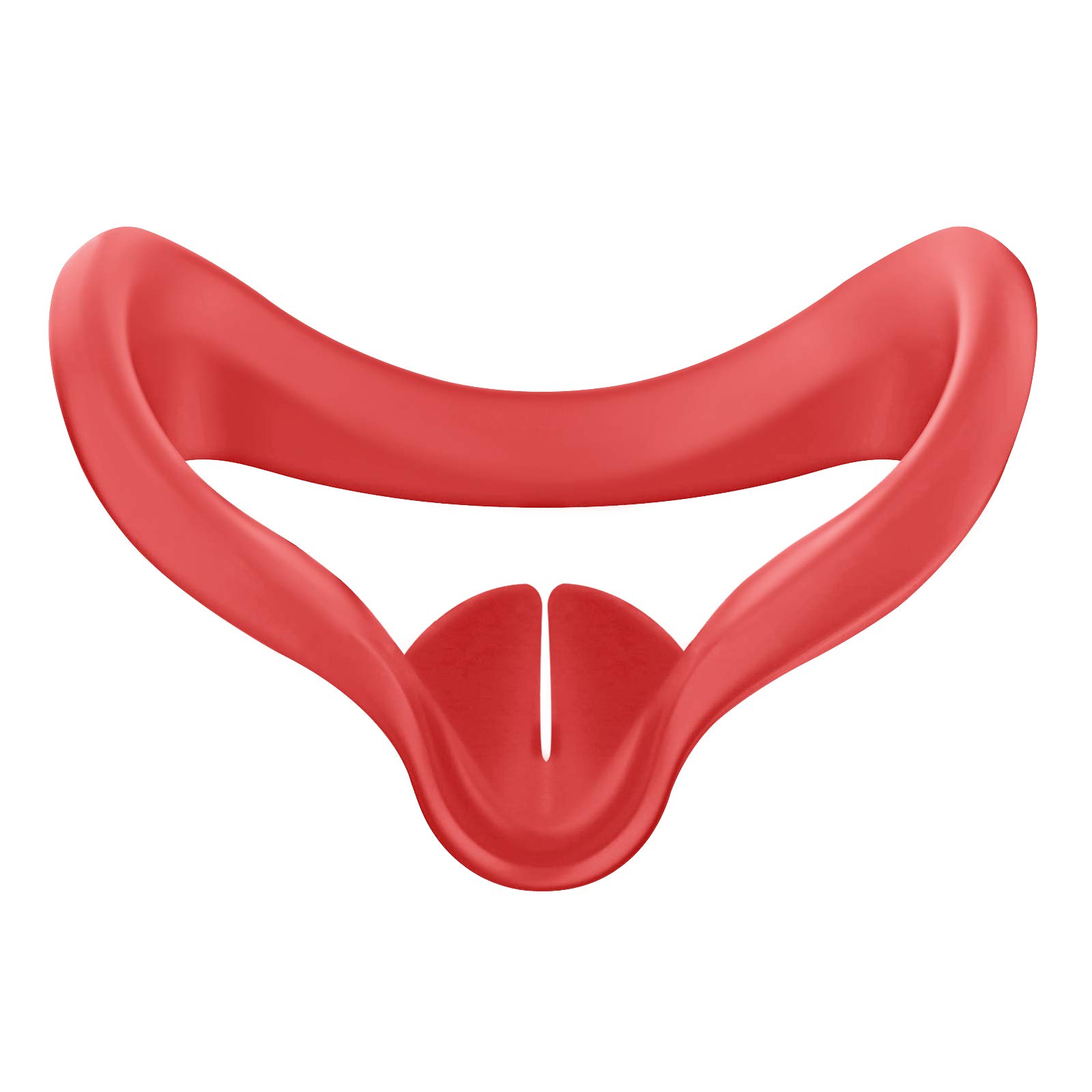 MASiKEN Silicone VR Face Cover for Oculus Quest 2 Face Pad - Meta Quest 2 Washable Nose Pad Light Blocker, Sweatproof Comfort Quest 2 Insert VR Mask Accessories (Red)