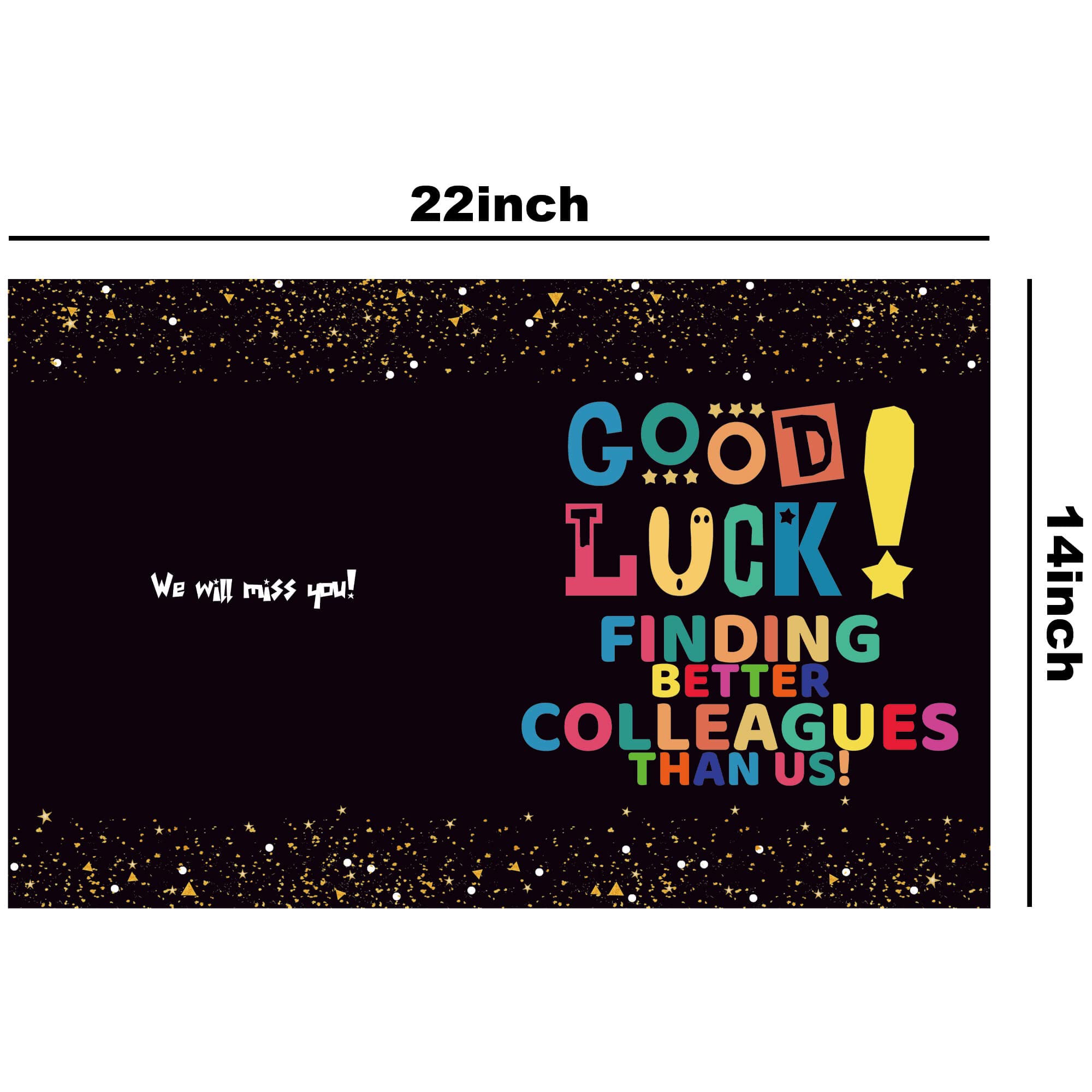 KMLIFE Farewell Jumbo Card, 22x14 Inches, Elegant Design, Inspirational Sentiment, Premium Quality, Perfect for Farewell Party