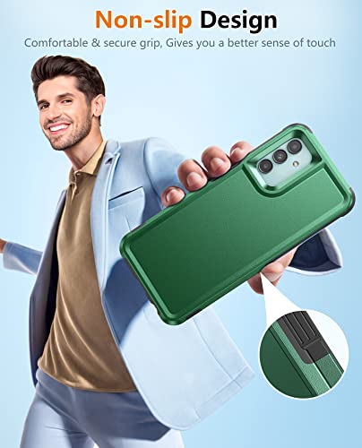 JXVM for Galaxy A13 5G|4G Case: Samsung Galaxy A13 5G|4G Rugged Heavy Duty Military Grade Shockproof Protective Cell Phone Cases - Tough Durable Dual Layer Drop Proof Protection Cover (Alpine Green)
