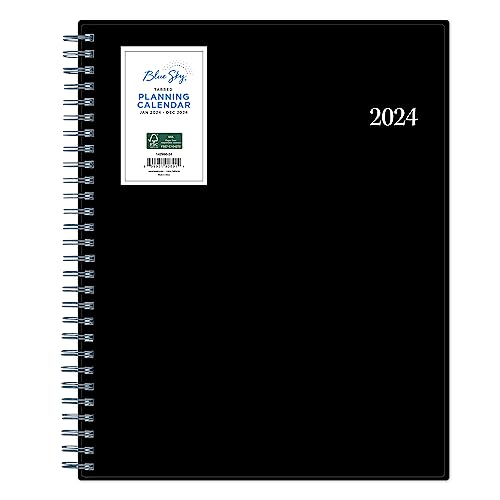 Blue Sky 2024 Weekly and Monthly Planner, January - December, 8โ x 10.875โ, Flexible Cover, Wirebound, Dainian (142998-24)