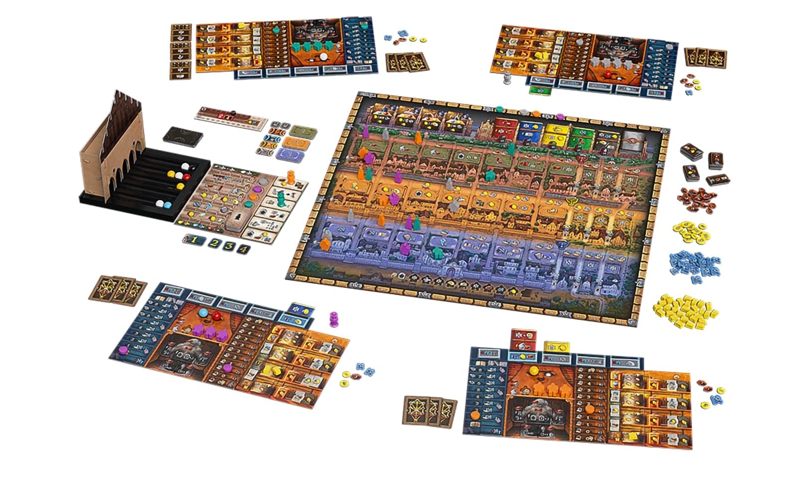 Golem Board Game | Strategy Game | Renaissance Fantasy Game | Engine-Building Game for Adults and Teens | Ages 14+ | 1-4 Players | Average Playtime 90-120 Minutes | Made by Cranio Creations