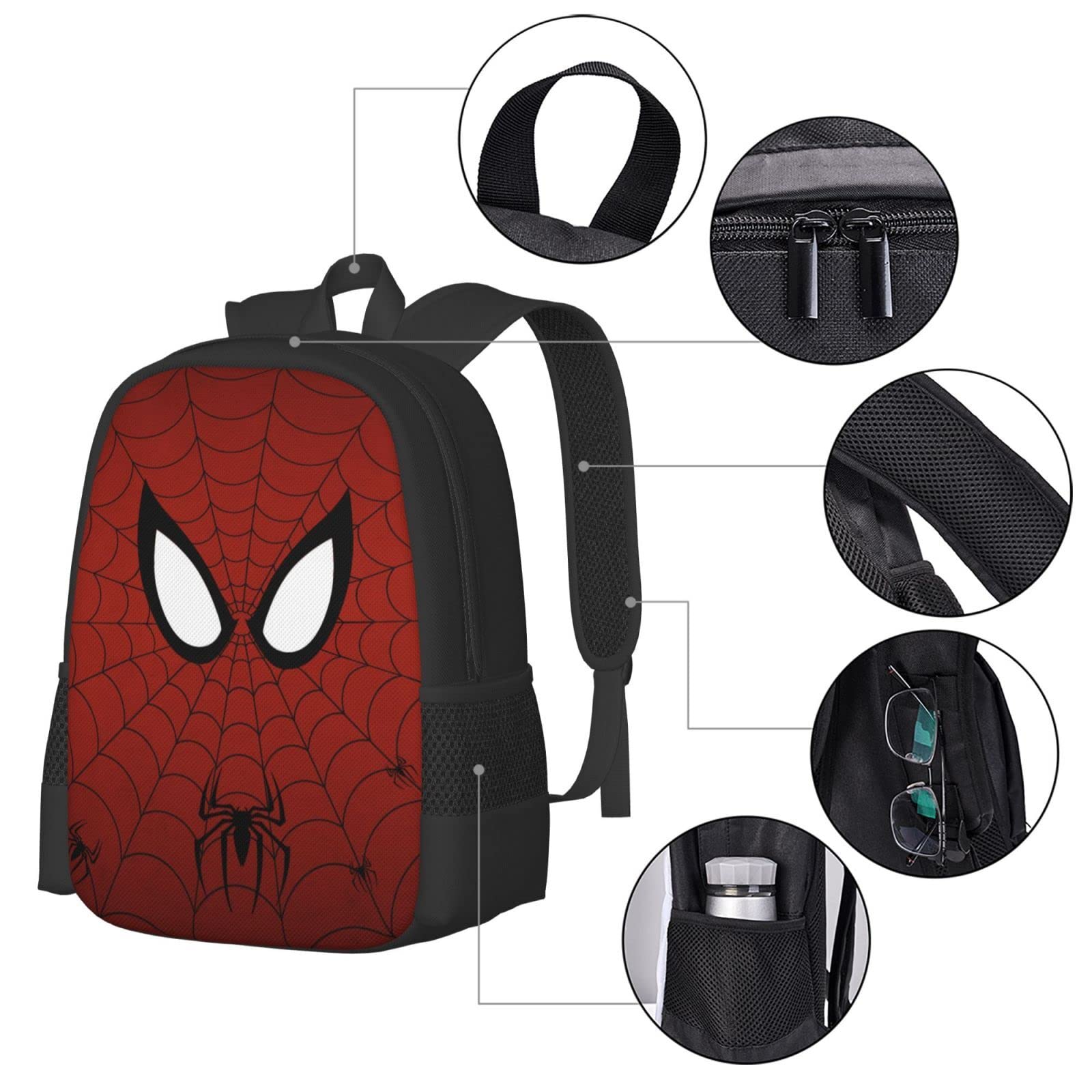 Backpack Lightweight 17-Inch Laptop Backpack with Insulated Lunch Box and Pencil Case Pouch 3 Piece Set for Travel Work