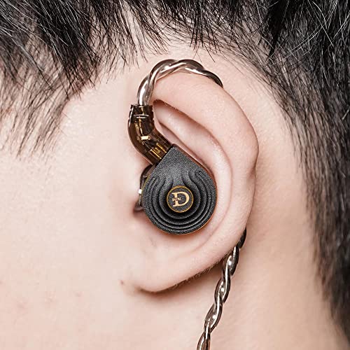 DUNU TALOS 14.6mm Planar Driver in-Ear Monitors, Hybrid 2 Balanced Armature and Magnetic Driver IEMs in-Ear Earphones (Black)