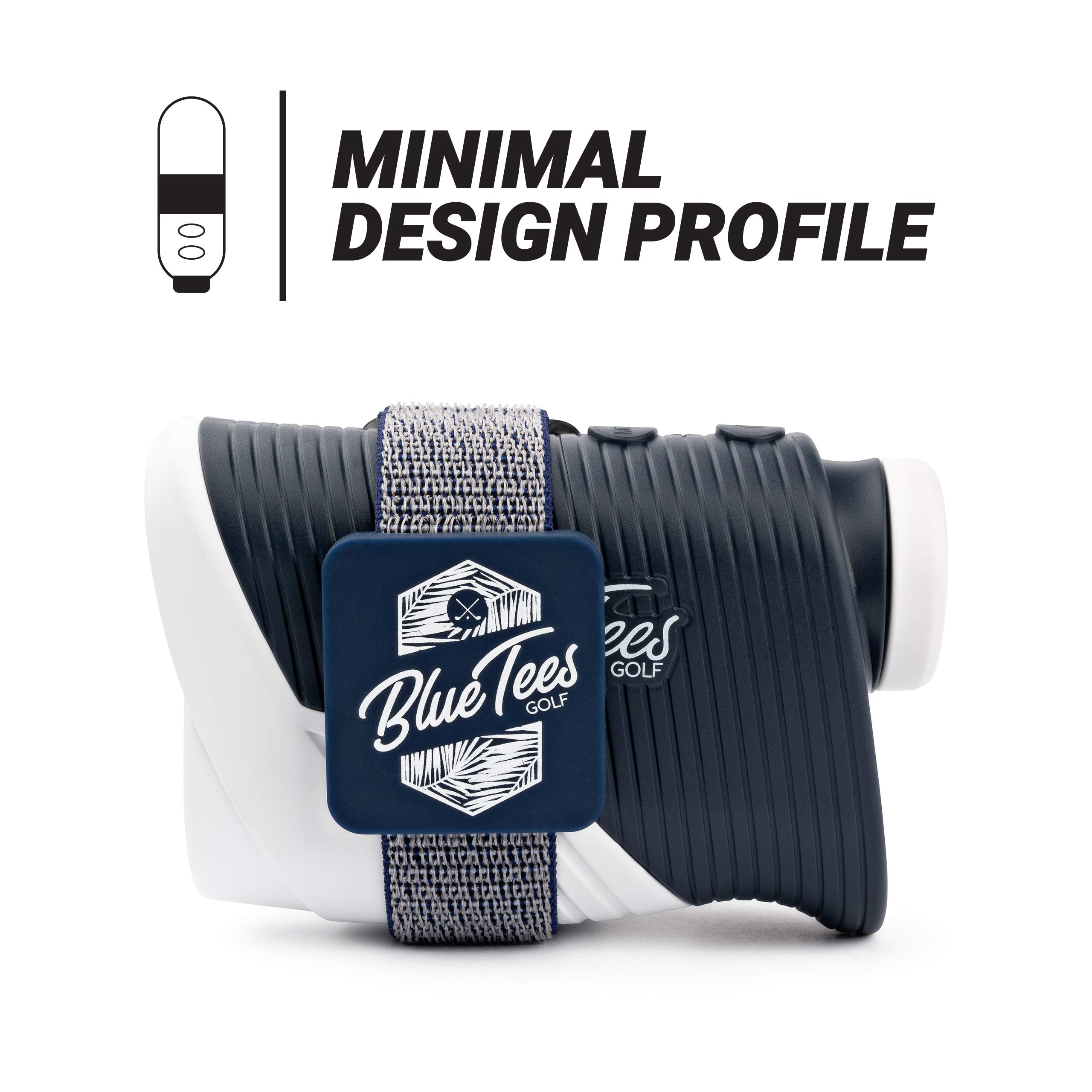 Blue Tees Golf Rangefinder Magnetic Holder Mount, Adjustable Range Finder Strap for Easy Access | Golf Accessory | Attaches to Push Cart, Golf Cart Rails