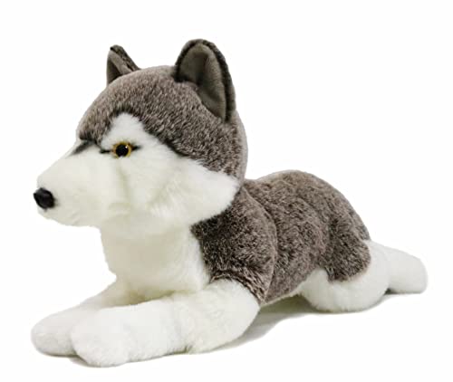 Ice King Bear Lifelike Siberian Wolf Stuffed Animal - Plush Toy - 14 Inches Length (Original)