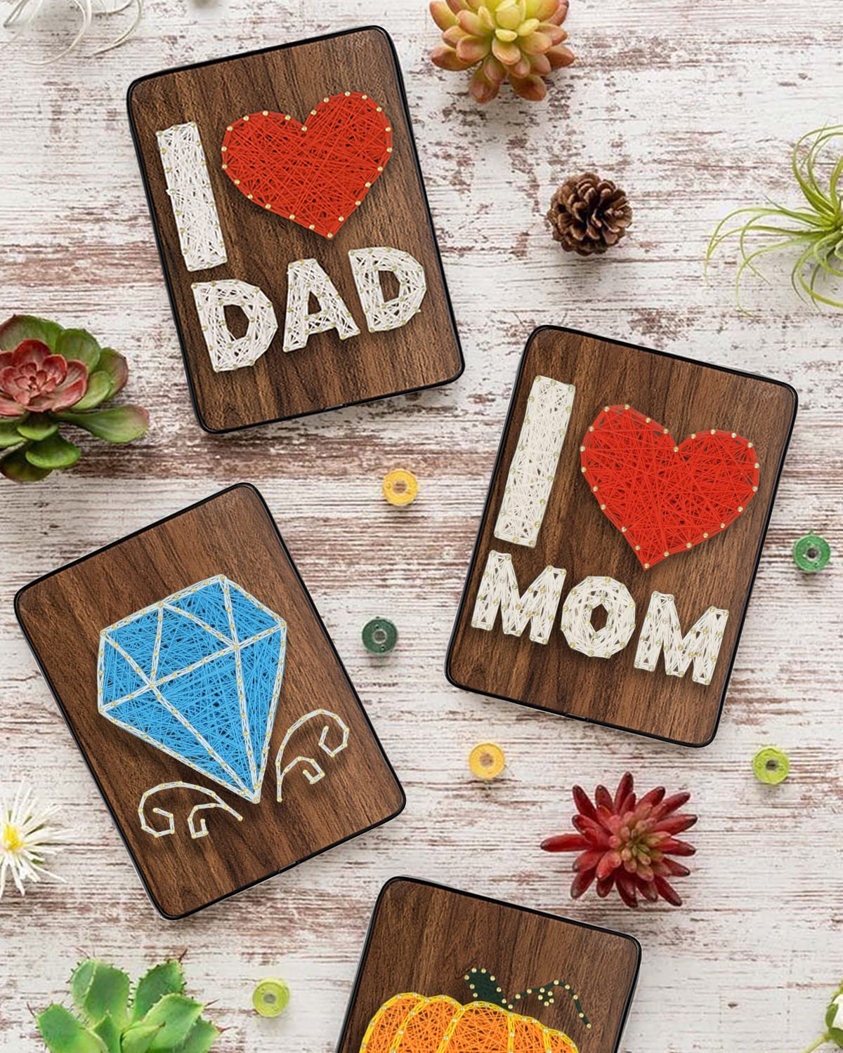 BAZIMA DIY String Art Kit for Beginner, DIY Diamond Craft Kit,Unique Gift,Craft Kit for Holidays