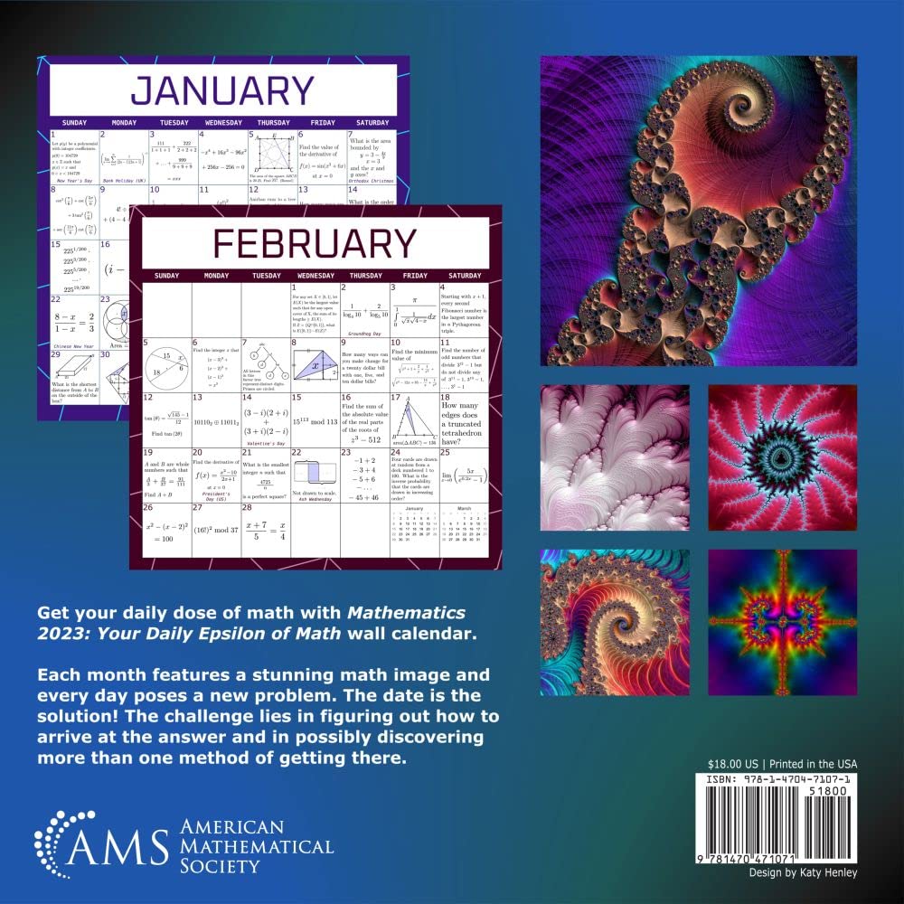 Mathematics 2023: Your Daily Epsilon of Math: 12-Month Calendar―January 2023 through December 2023