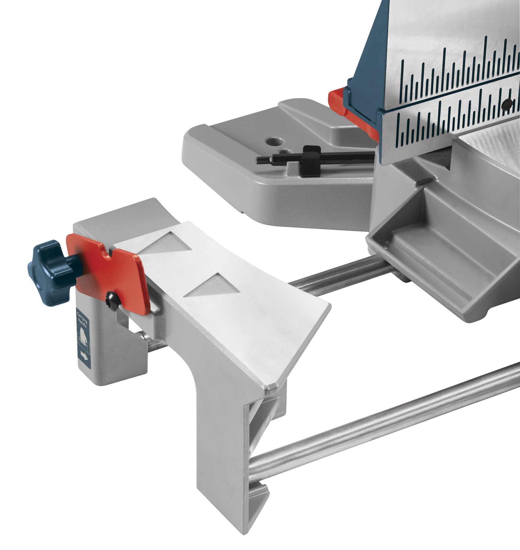BOSCH GCM12SD 15 Amp 12 Inch Corded Dual-Bevel Sliding Glide Miter Saw with 60 Tooth Saw Blade & MS1234 Miter Saw Length Stop