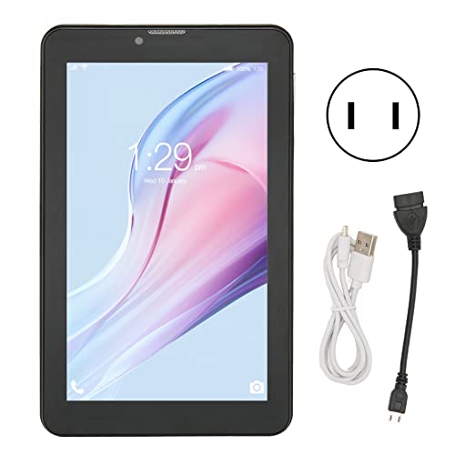 ASHATA 7in Kids Tablet for Android10, 3G Net Kids Tablet with Eye Protection IPS HD Display, Octa Core CPU, 2GB RAM 32GB ROM, 5G WiFi Dual Band, Bluetooth, Support 128G TF Card(Black)
