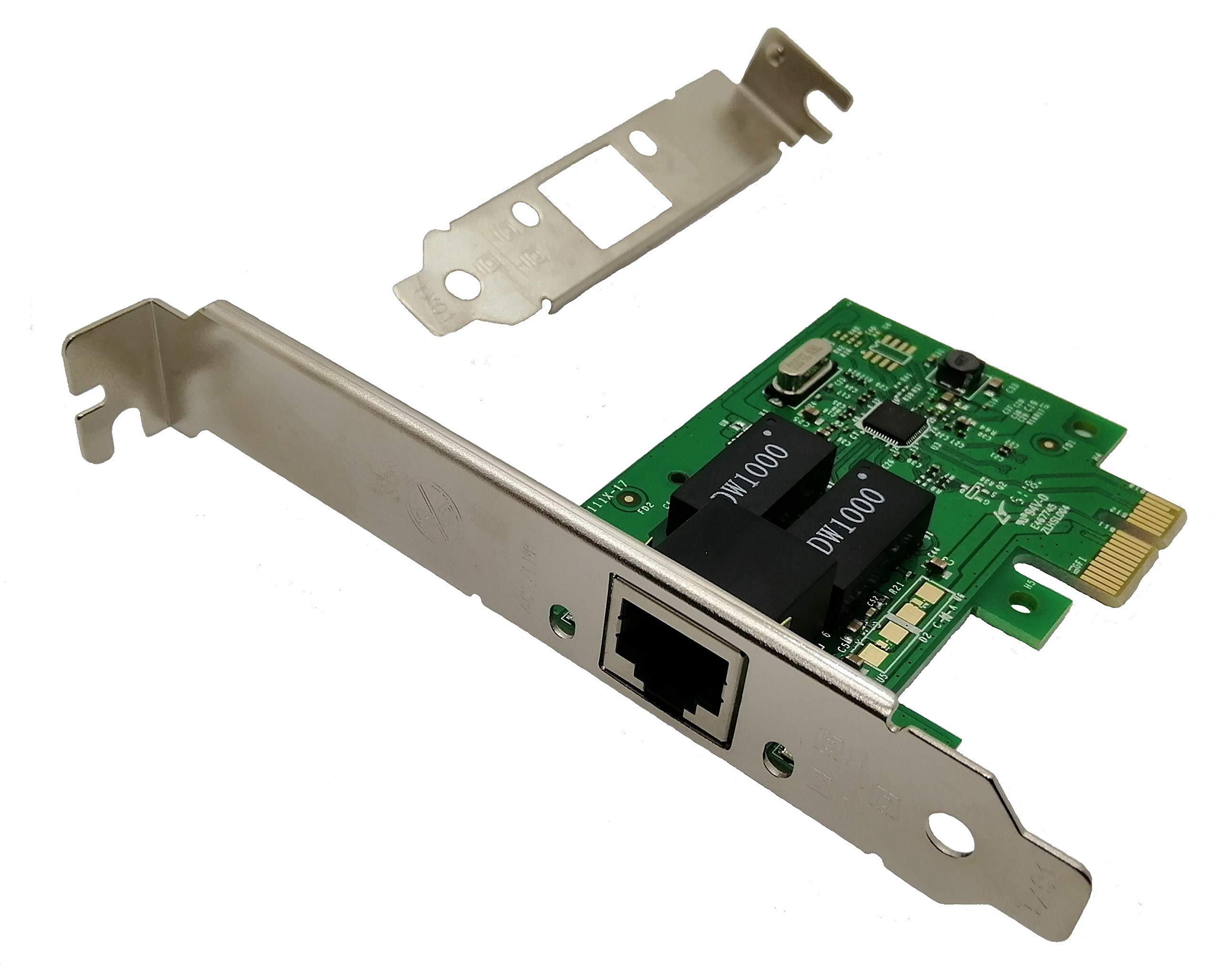 Realtek Chipset Gigabit PCI Express Ethernet Network Interface Card with Low Profile Bracket (No Software))