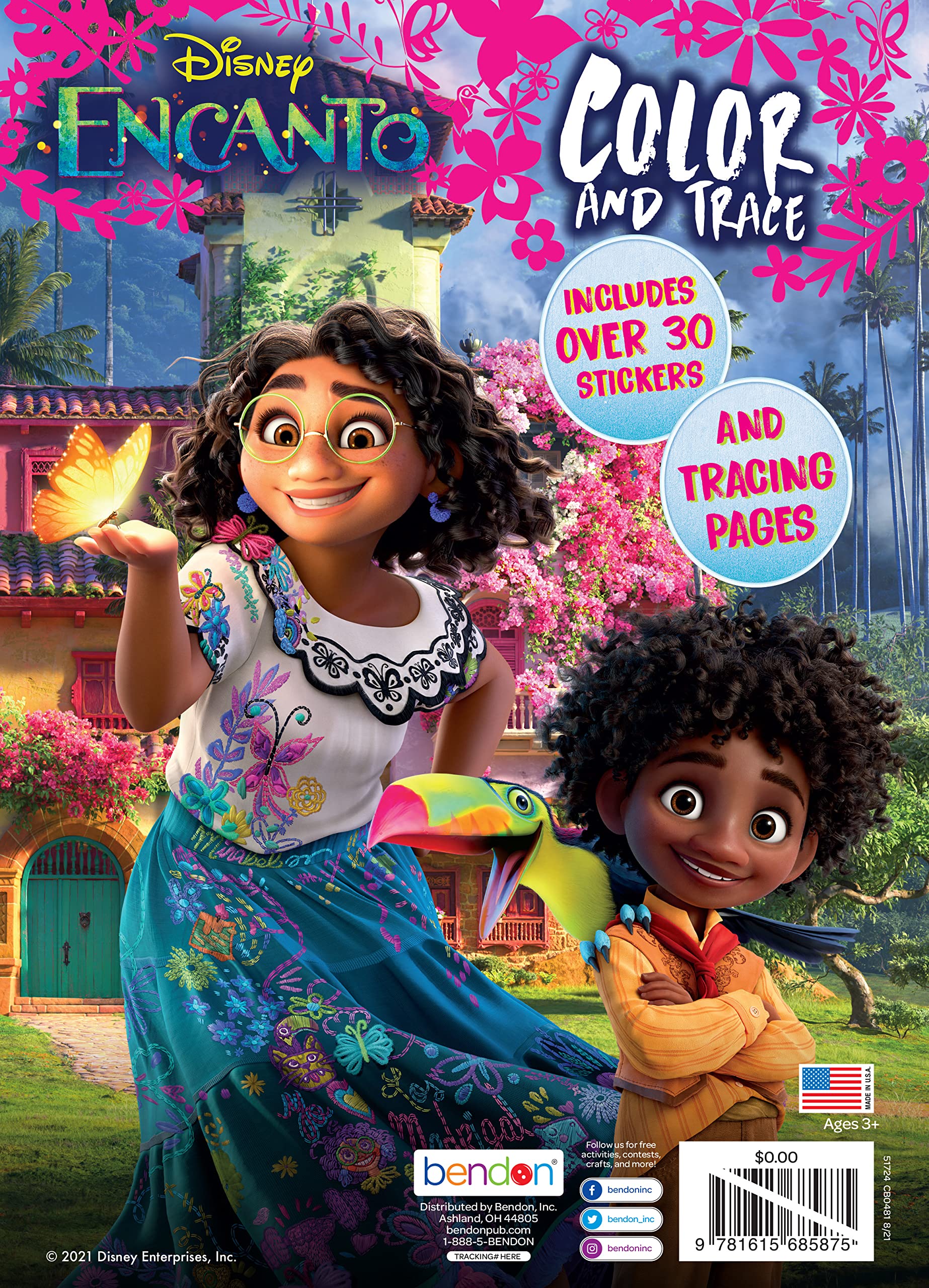 Disney Encanto 48 Page Color and Trace Coloring and Activity Book with 8 Tracing Sheets Paperback 51724 Bendon