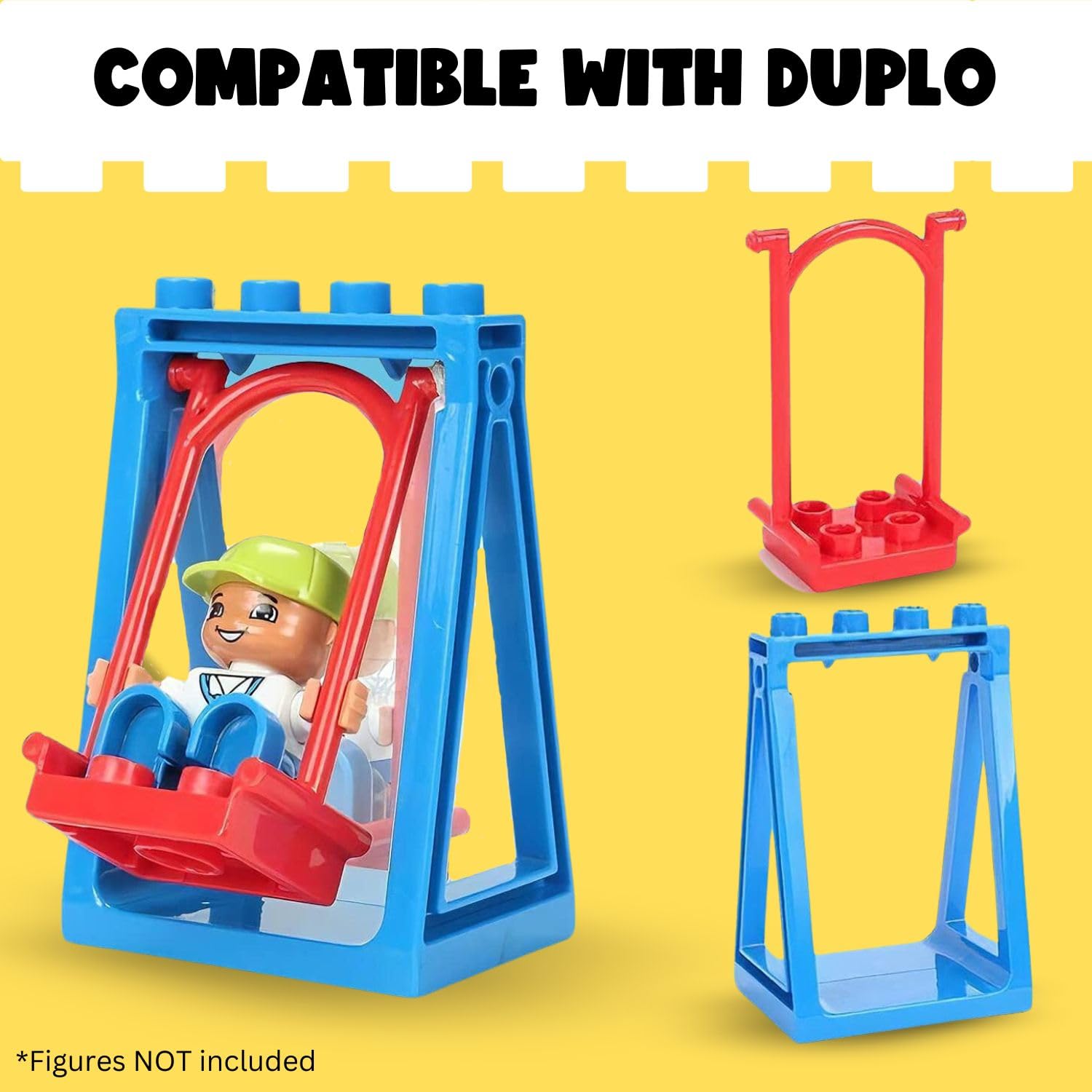 Liberty Imports 24 PCS Big Building Blocks Playground Accessories Set, Early STEM Learning Creative Building Toy Bricks for Toddlers, Kids - Compatible with Duplo